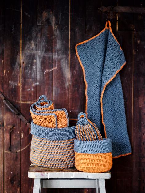 Crocheted linen basket | Kotona Living
