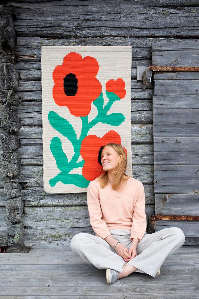 Molla Mills’s anemone wall rug—see the pattern! | Kotona Living