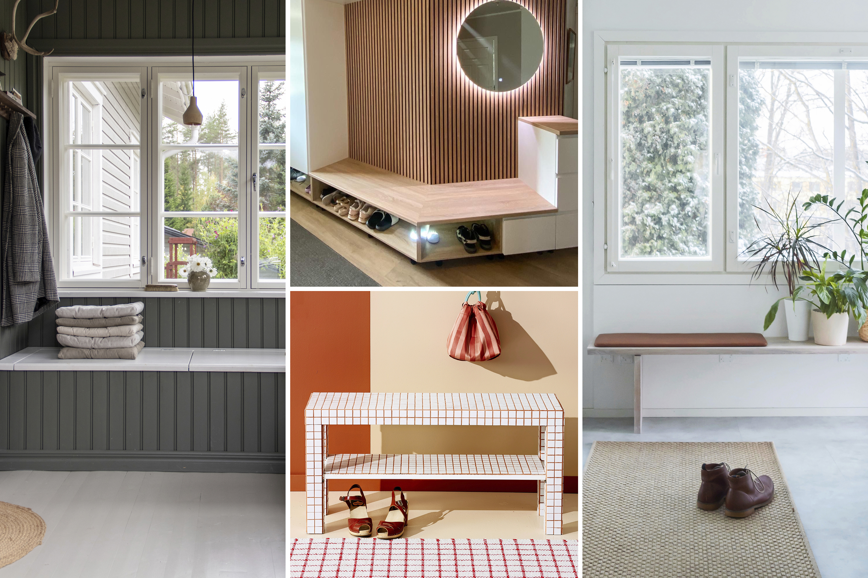 Hall bench—check out 6 DIY ideas! | Kotona Living