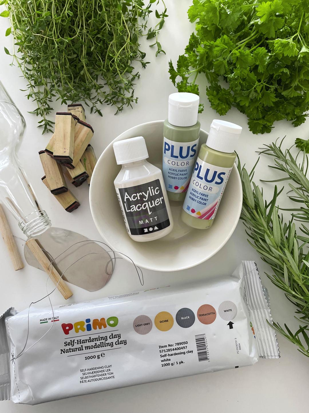 Herb plates from air-dry clay—check out the instructions! | Kotona Living